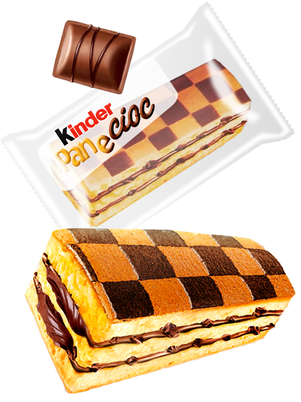 Pastelito Kinder Pan e Cioc de Crema de Chocolate y Toppings de Cacao ...