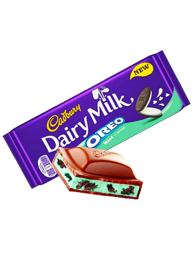 Chocolate Cadbury Milk Dairy relleno de Oreo de Menta | JaponShop