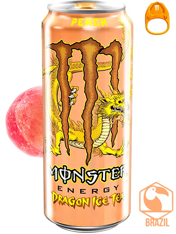 Bebida Energética Monster Dragon Ice Tea Melocotón | Anilla Naranja ...