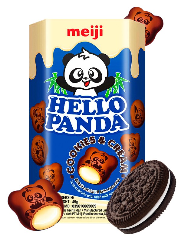 Meiji Hello Panda de Cookies & Cream 45 grs. | JaponShop