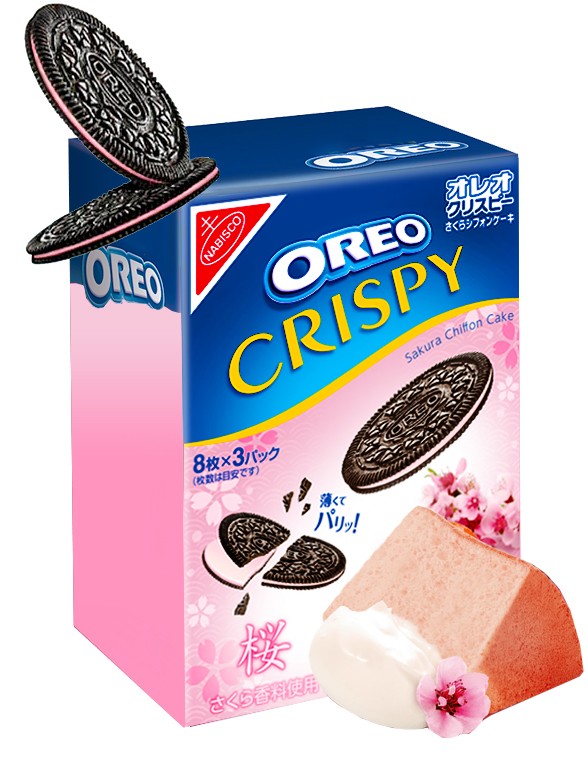 Oreo Finas Crispy de Sakura Chiffon Cake | Receta Japonesa 154 grs ...