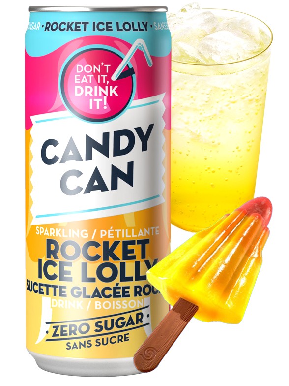 Refresco de Rocket Ice lolly | Candy Can | Sin Azúcar 330 ml. | JaponShop